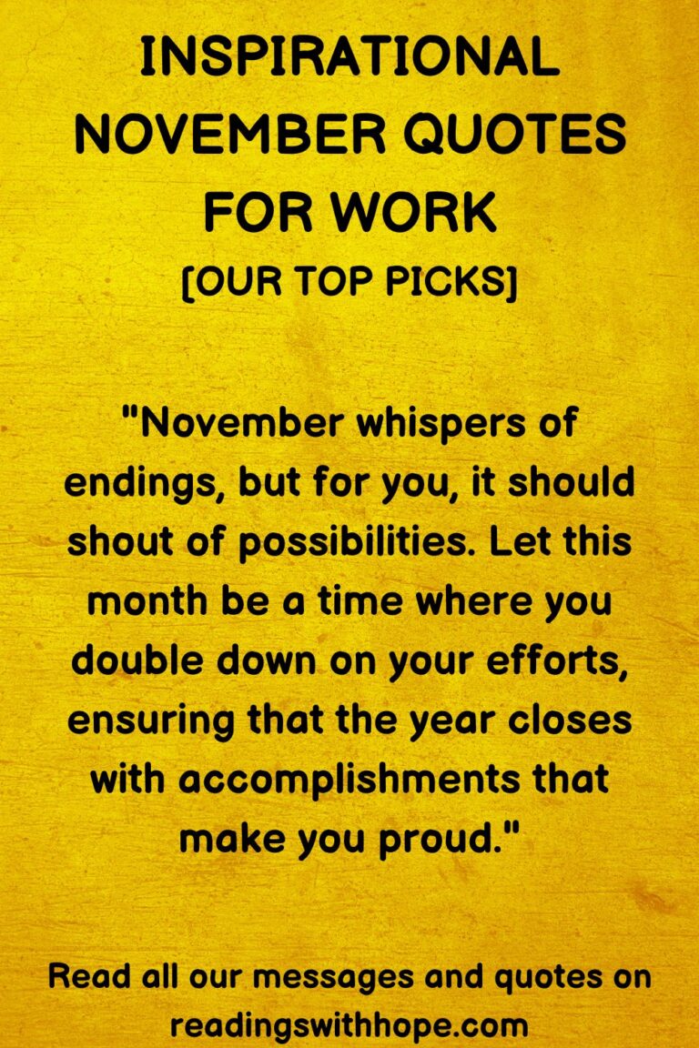 60 Inspirational November Quotes