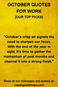 100 October Quotes and Captions | Short, Funny and For Work and For ...
