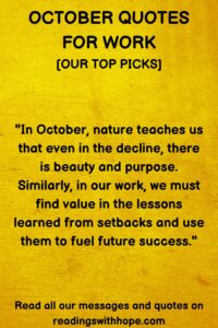 100 October Quotes and Captions | Short, Funny and For Work and For ...