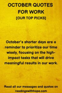 70 Inspirational October Quotes For Work and Motivation
