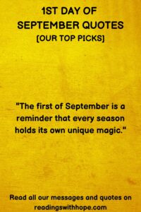 90 Hello September Quotes To Welcome The 1st Day of the Month