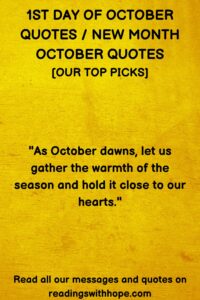 90 Hello October Quotes To Welcome The New Month