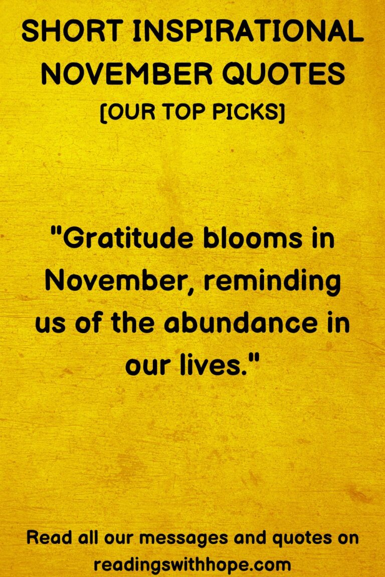 60 Inspirational November Quotes