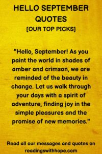 90 Hello September Quotes To Welcome The 1st Day of the Month