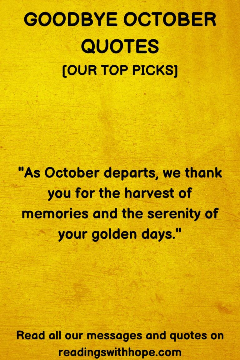 60 Goodbye October Quotes To Convey Thanks On the Last Day of the Month
