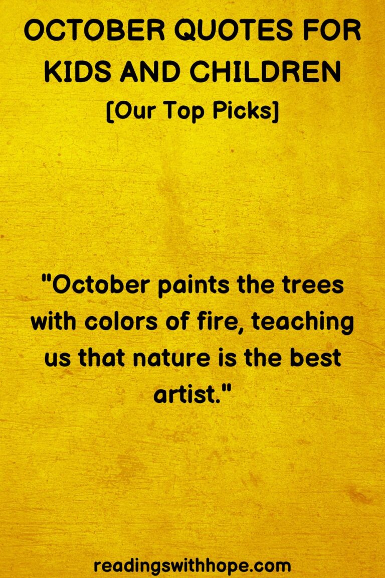 60 October Quotes For Kids, Students and Children