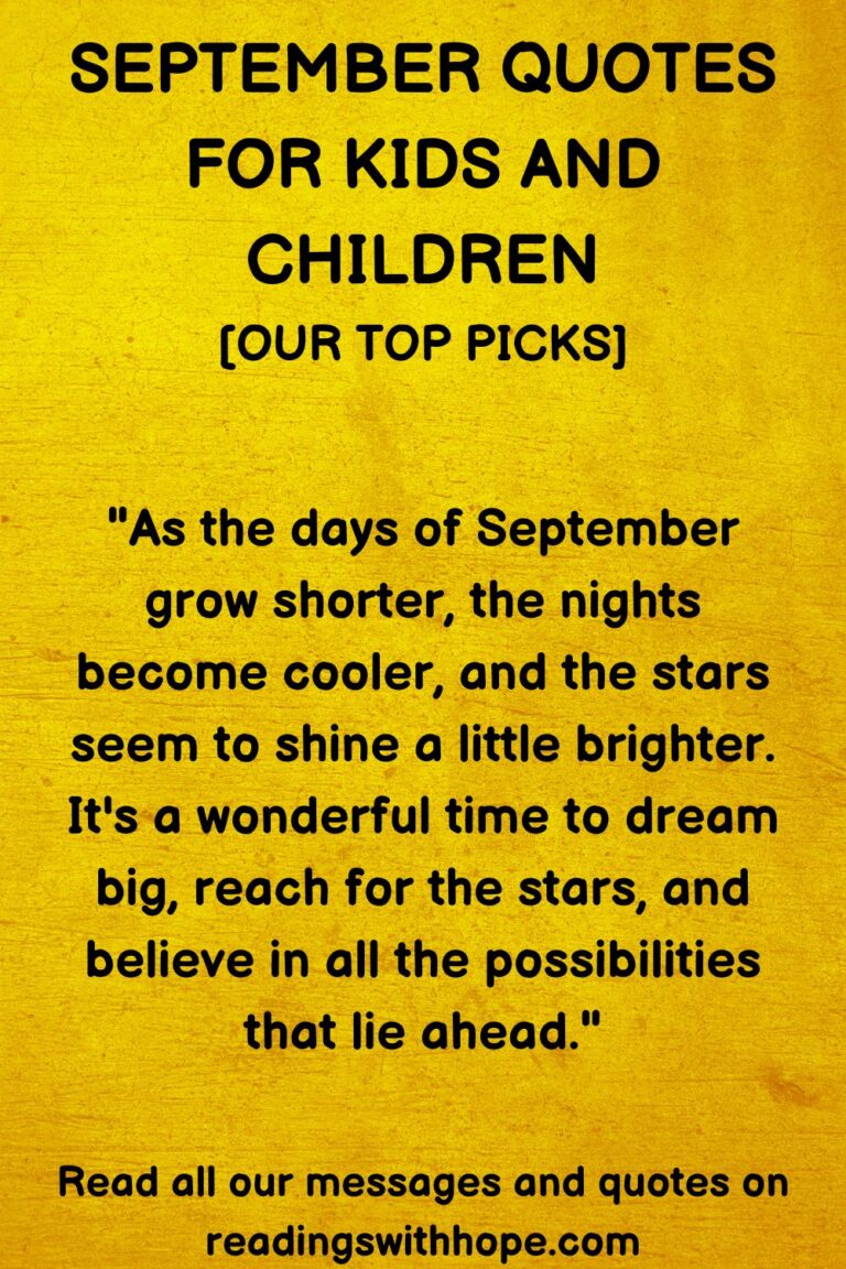 40 September Quotes For Kids, Students and Children