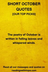 100 October Quotes and Captions | Short, Funny and For Work and For ...