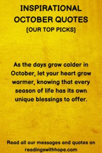 70 Inspirational October Quotes For Work and Motivation