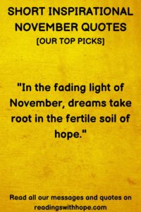 60 Inspirational November Quotes