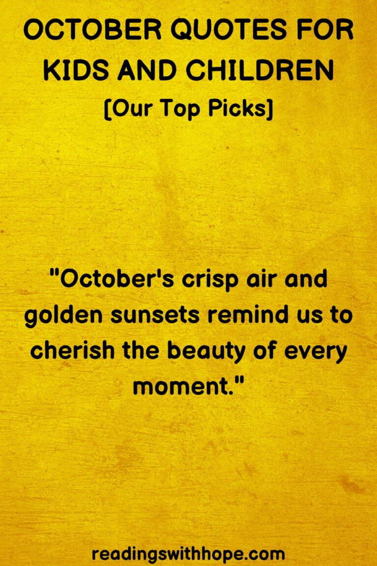 60 October Quotes For Kids, Students and Children