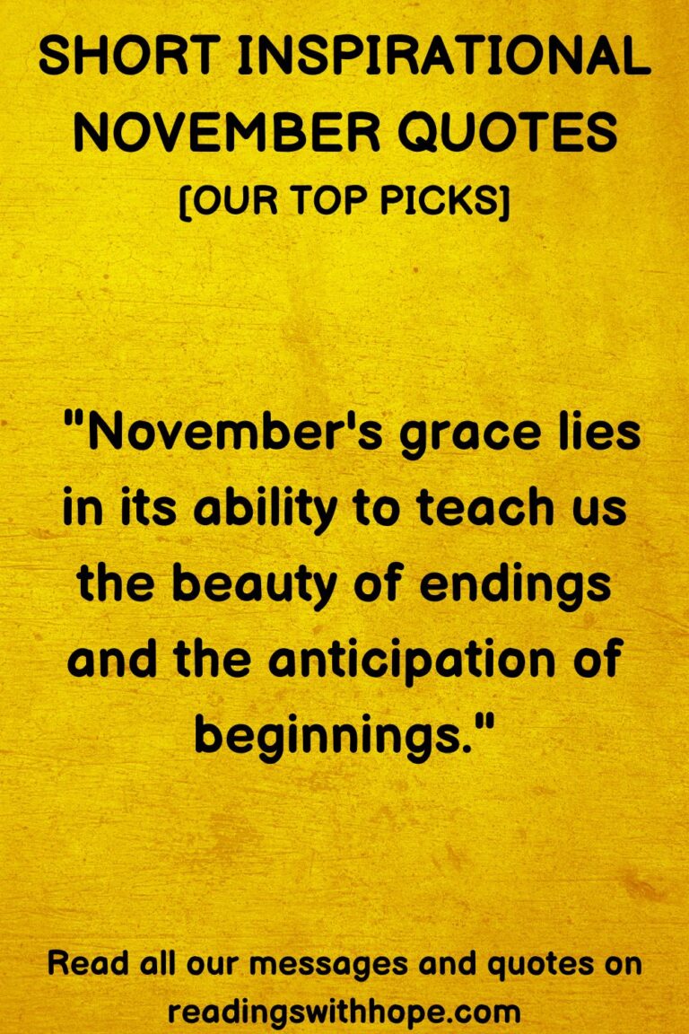 60 Inspirational November Quotes