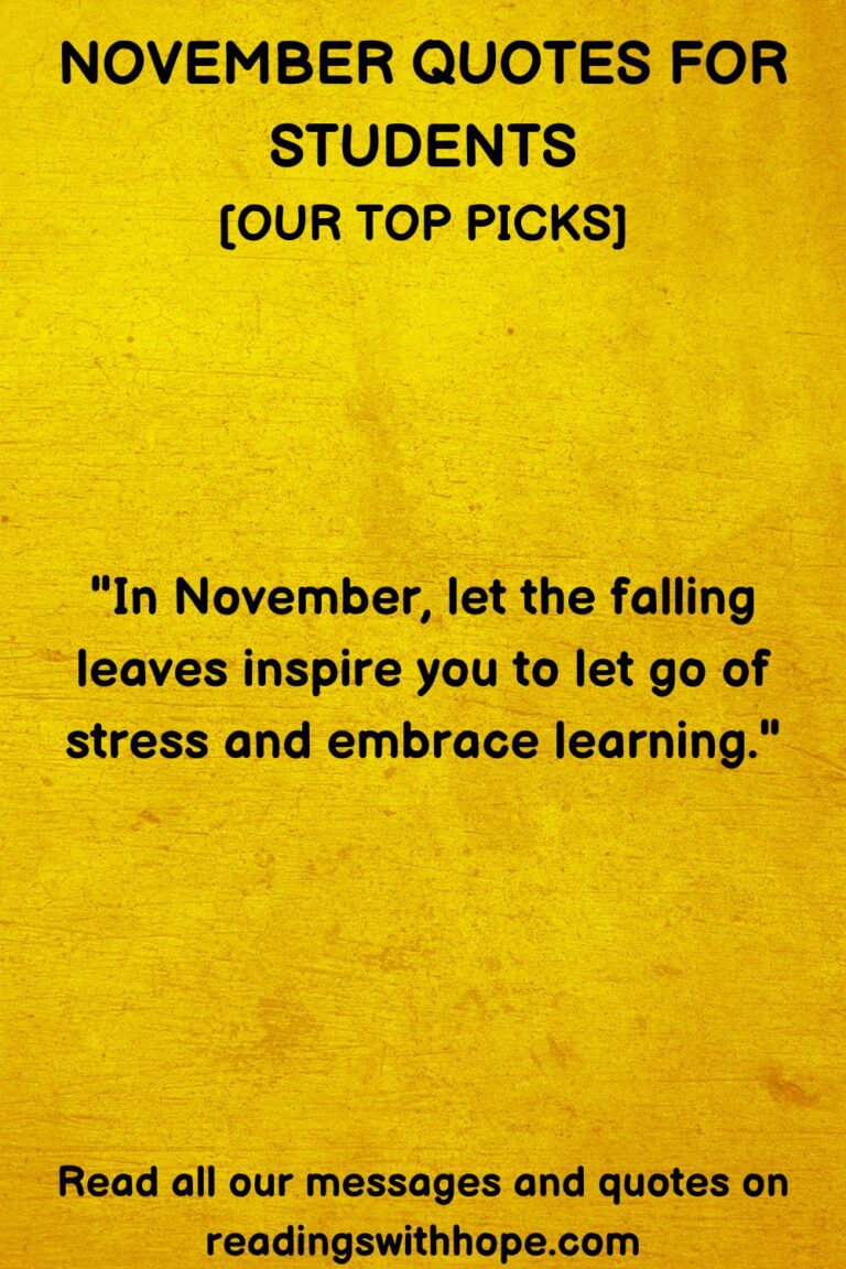 40 November Quotes For Kids, Students and Children