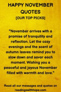 90 Hello November Quotes To Welcome The New Month