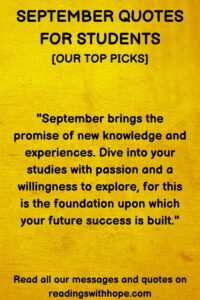 40 September Quotes For Kids, Students and Children