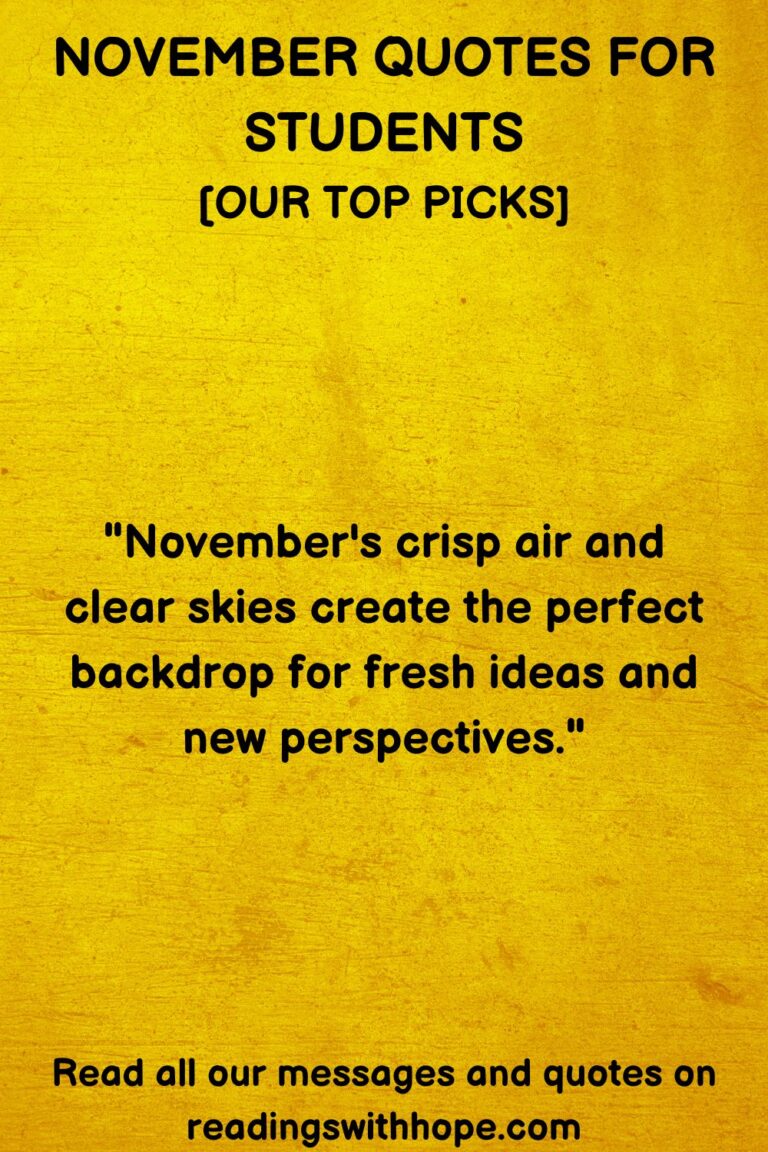 40 November Quotes For Kids, Students and Children