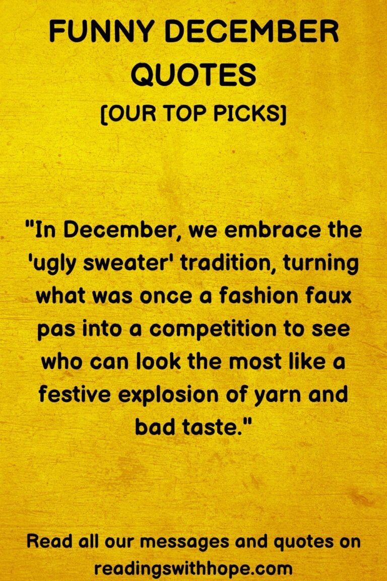 80 Short and Funny December Quotes