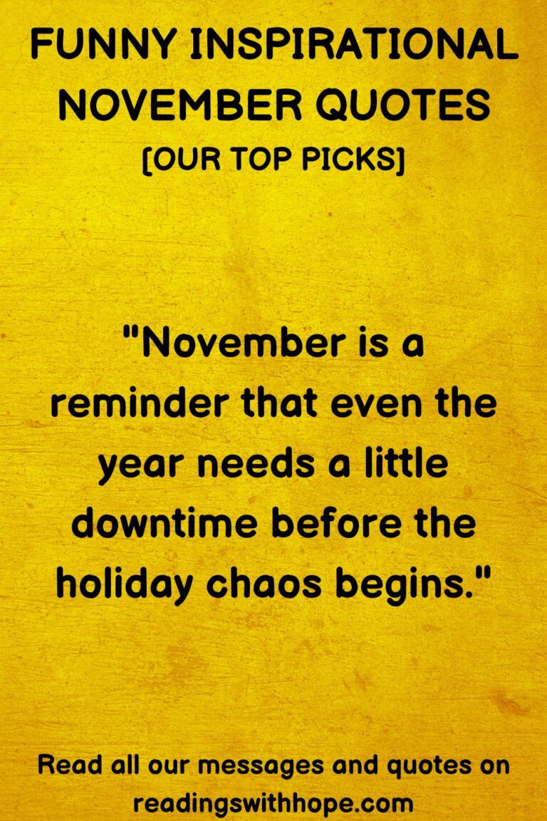 60 Inspirational November Quotes