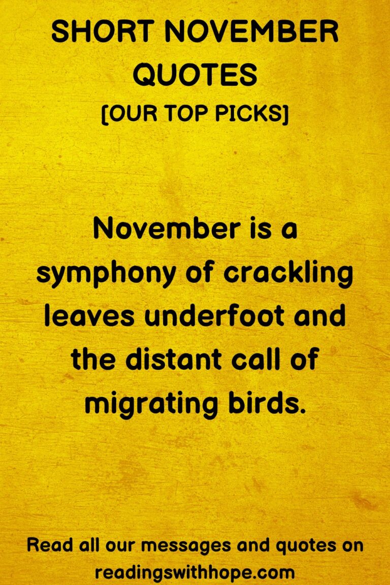 60 Short and Funny November Quotes