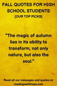 50 Fall Quotes For Students (Includes Inspirational and Funny Quotes)