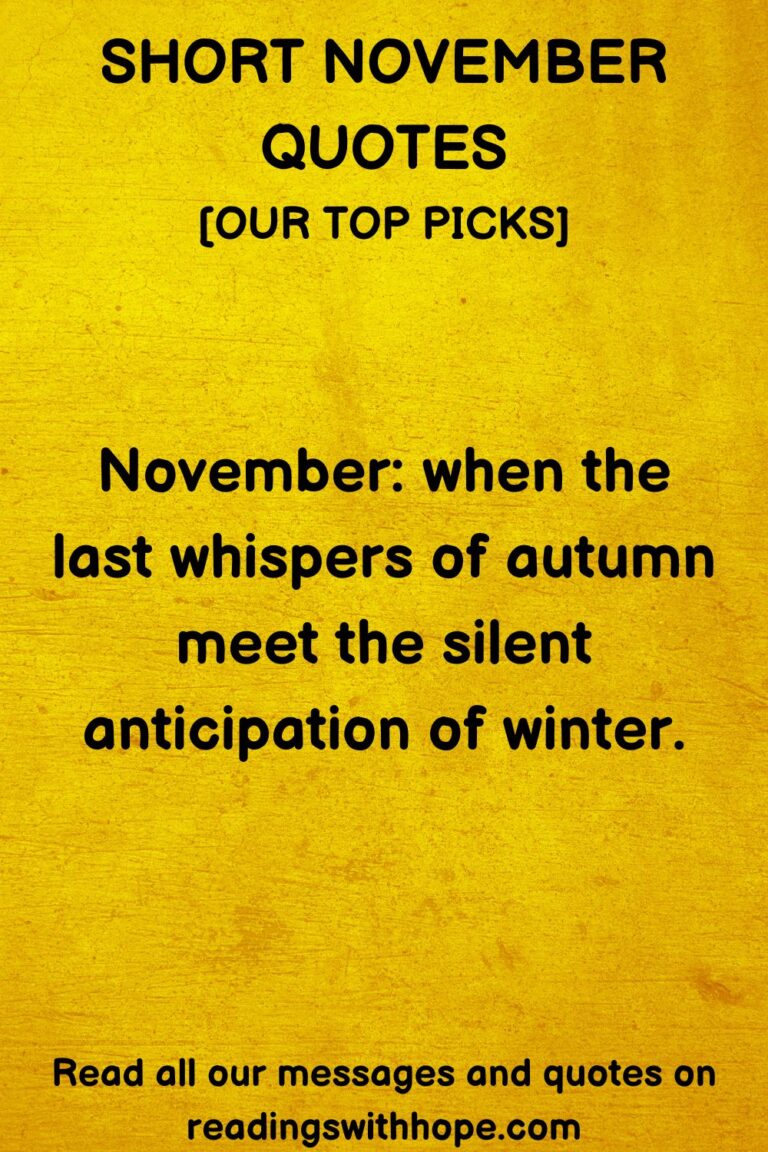 60 Short and Funny November Quotes