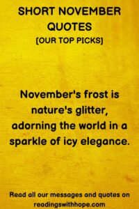 60 Short and Funny November Quotes