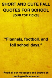 60 Fall Quotes For School