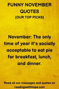 60 Short and Funny November Quotes