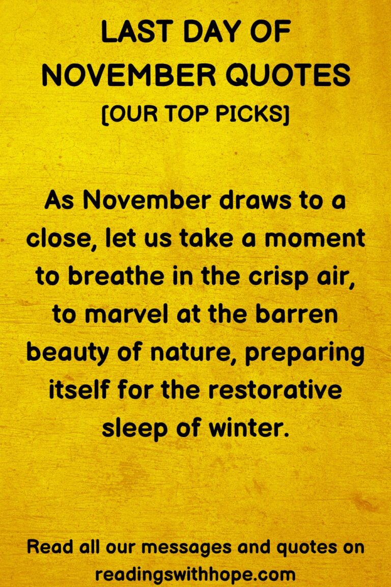 54 Goodbye November Quotes To Convey Thanks On the Last Day of the Month