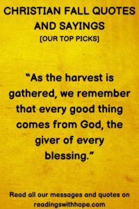 30 Christian Spiritual Fall Quotes and Sayings