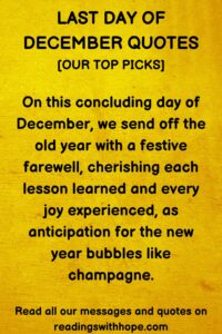 60 Goodbye December Quotes To Convey Thanks On the Last Day of the Month